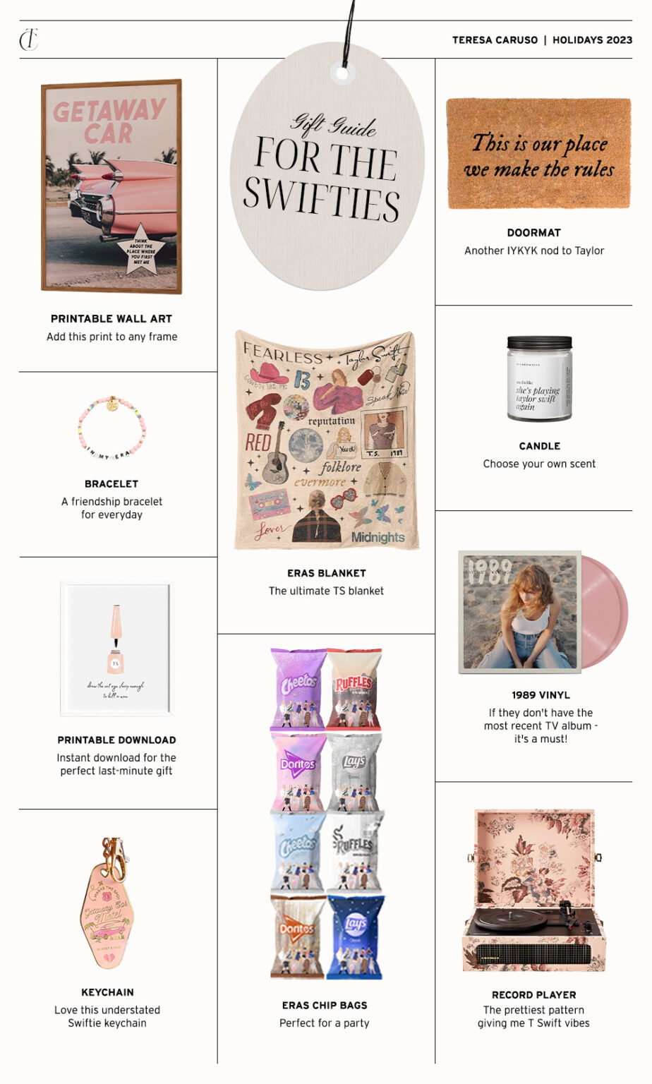 Gift Guide for the Swifties - Teresa Caruso